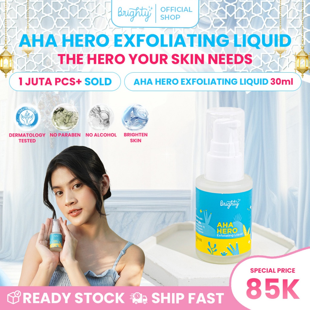 Jual Brighty Aha Hero Exfoliating Liquid Serum Pencerah Ketiak ...