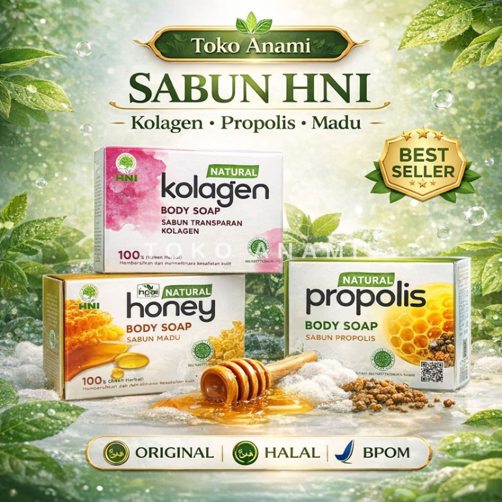 Jual Sabun HNI Kolagen Madu Propolis Original BPOM – Sabun Herbal HNI ...