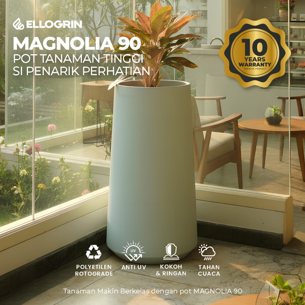 Jual Pot Tinggi Magnolia 90 Ellogrin | Untuk Tanaman Ramping & Dekorasi ...