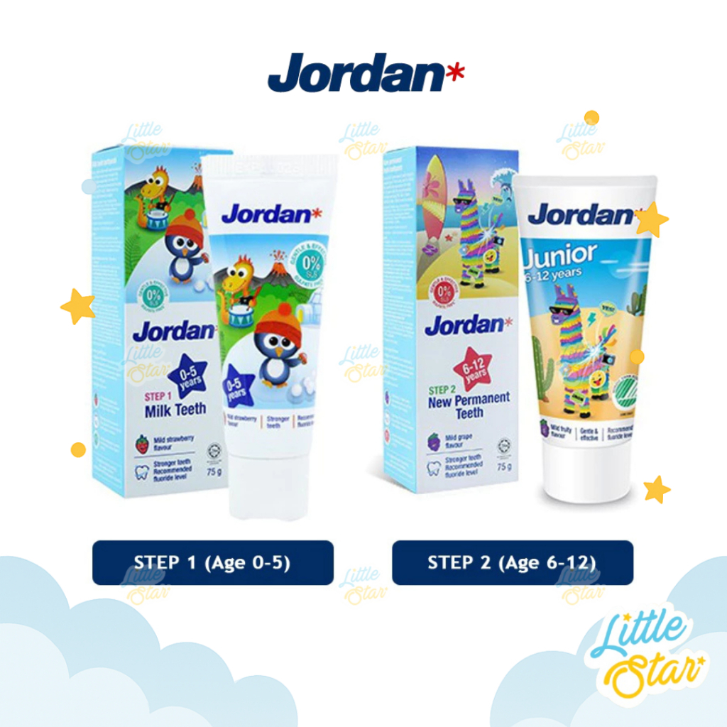 Jual Jordan Oral Care Kids Toothpaste Step 1-3 Pasta Gigi Anak Odol ...