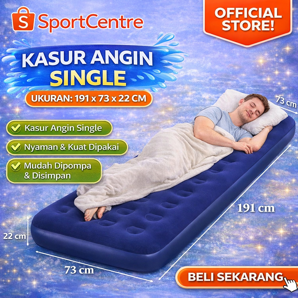 Jual AQUATIC Kasur Angin Single 191x73x22cm / Kasur Tidur Angin / kasur ...