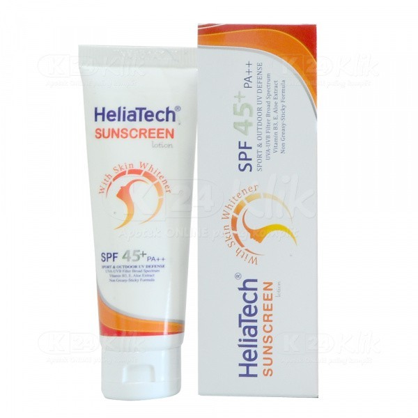 Jual Heliatech Sunscreen Lotion SPF 45+ 30 Gram Tube - Lindungi Kulit ...