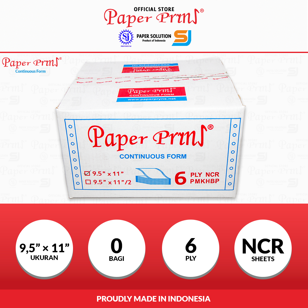 Jual Paperpryns Kertas Continuous Form 6PLY NCR 9,5 x 11 | Shopee Indonesia