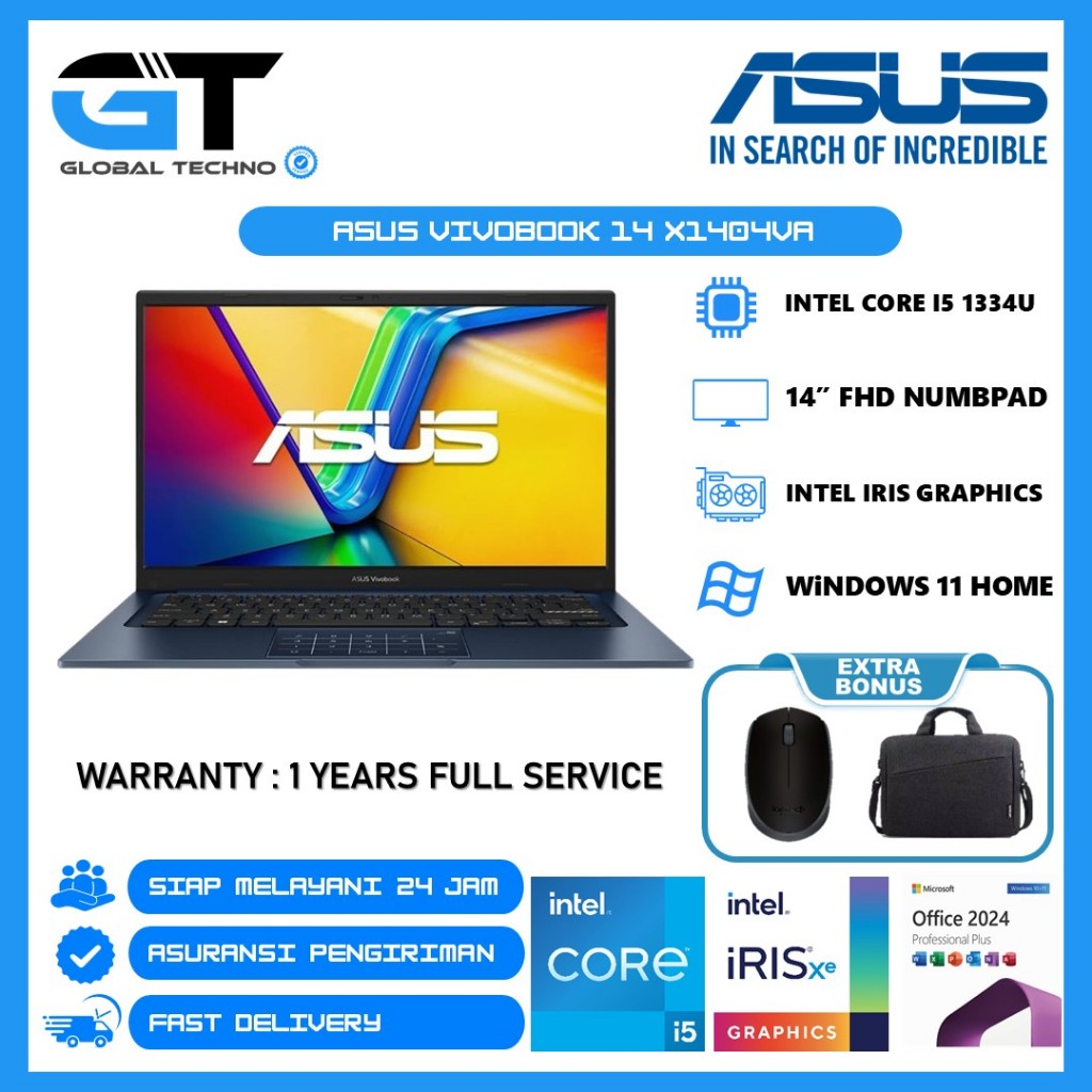 Jual Laptop ASUS VIVOBOOK 14 X1404VA Intel i5 Gen 13 24GB 1TB Intel ...