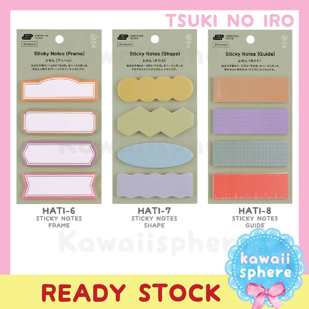 Jual Hobonichi TSUKI no IRO Sticky Notes | Aksesoris Hobonichi 2026 ...