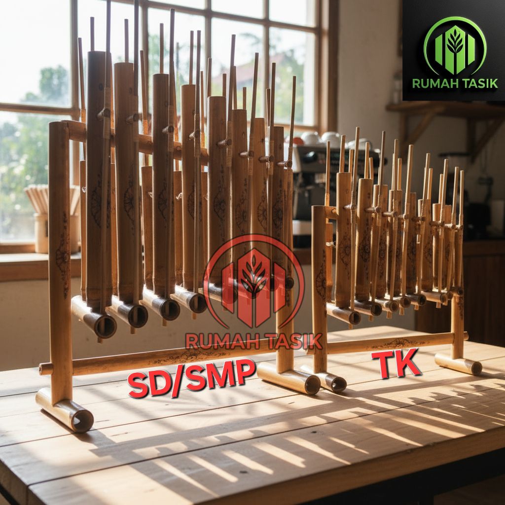 Jual Angklung Anak TK SD SMP 8 Nada 1 Oktaf Bambu Asli | Shopee Indonesia