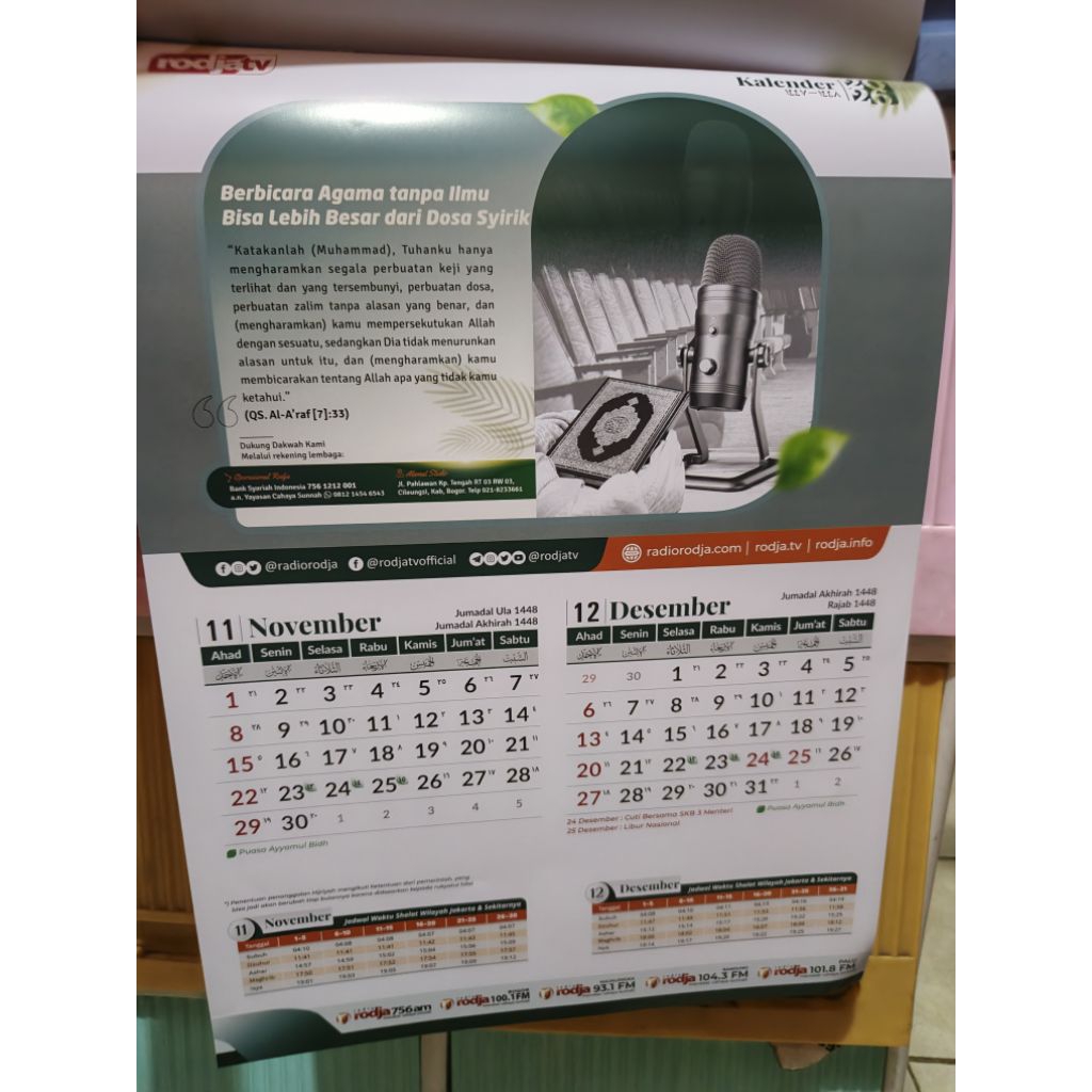 Jual kalender dinding rodja 2026 | Shopee Indonesia