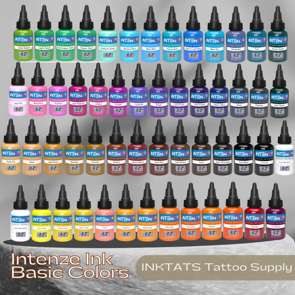 Jual INTENZE Ink Tattoo Color Basic 1oz USA Original | 30ml | Shopee ...