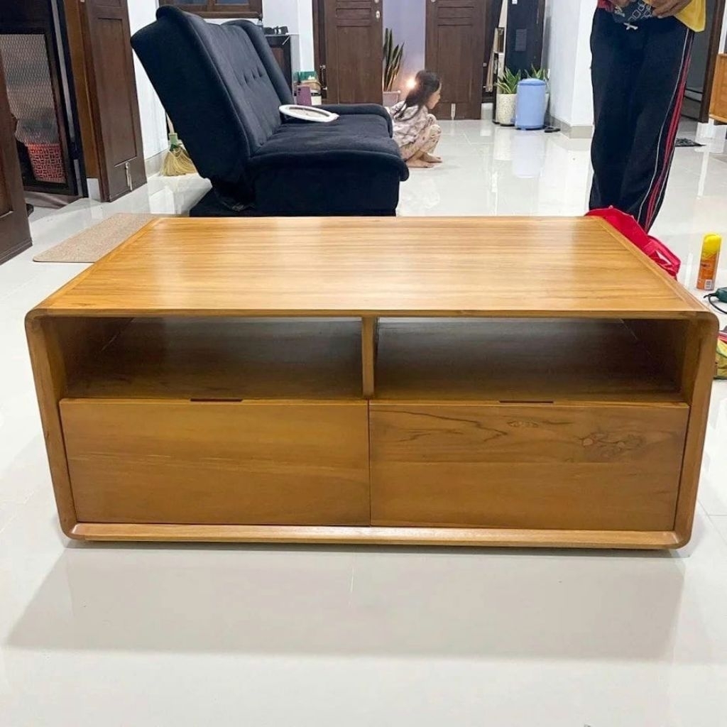 Jual Meja tamu minimalis meja ruang tamu kayu jati solid | Shopee Indonesia