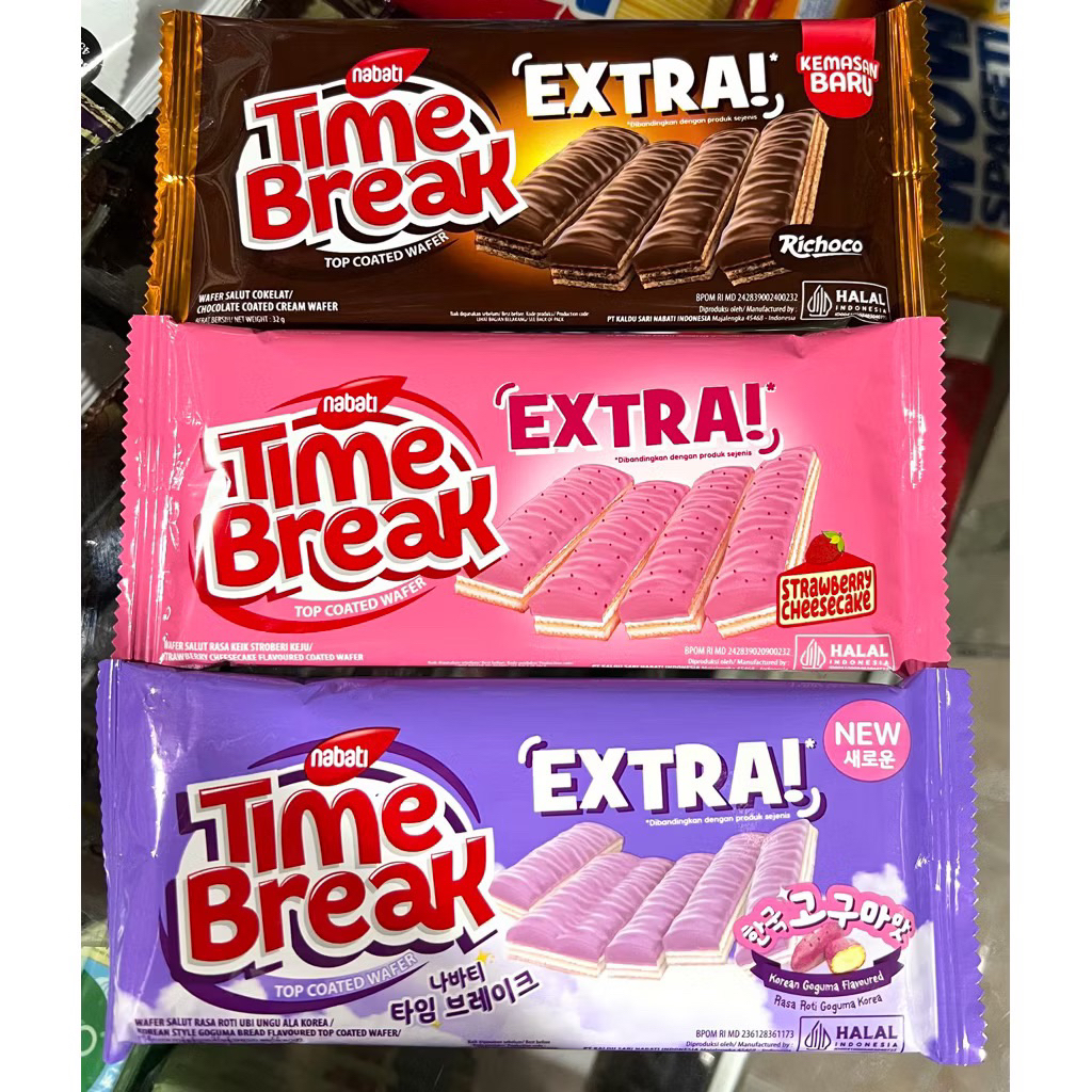 Jual Nabati Time Break Extra - Netto 32 gr | Shopee Indonesia