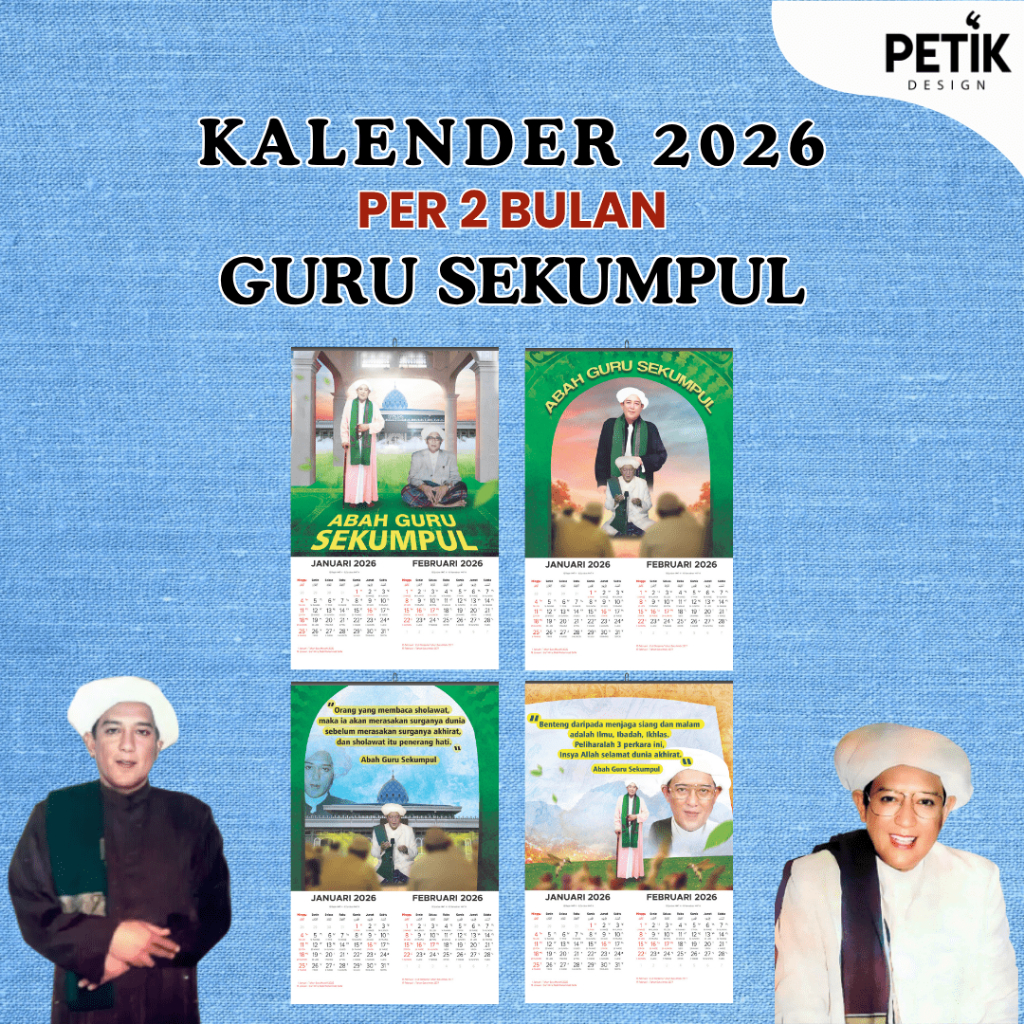 Jual Kalender Dinding Abah Guru Sekumpul 2026 6 Lembar Klem | Shopee ...