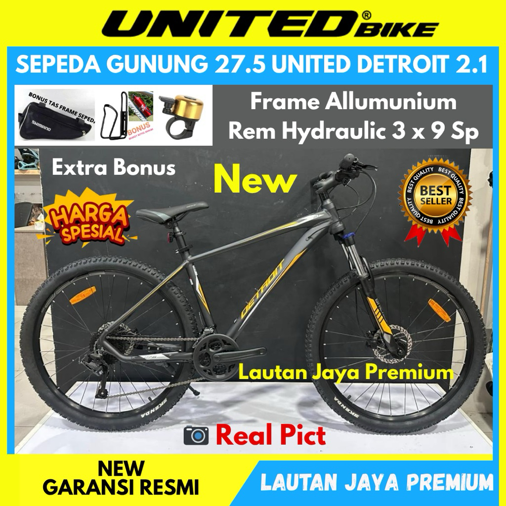 Jual Sepeda Gunung 27.5 Inch MTB United Detroit 2.1 Terbaru | Shopee Indonesia