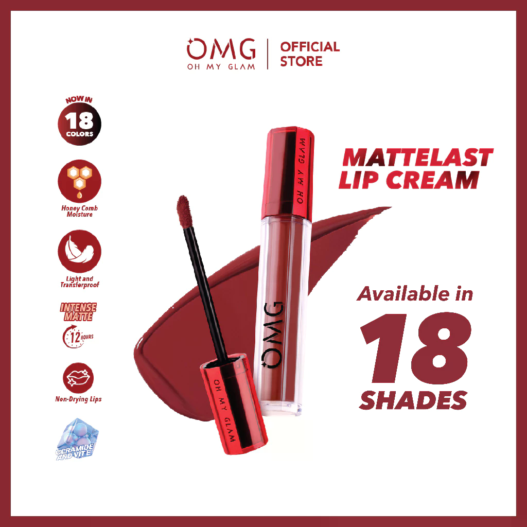 Jual OMG OH MY GLAM Mattelast Lip Cream 2.9 g - Lip Cream Matte Dengan ...