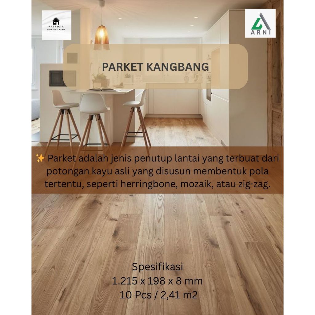 Jual Lantai Kayu Parket | Parket Kayu Asli | SPC Lantai Kayu 8mm ...