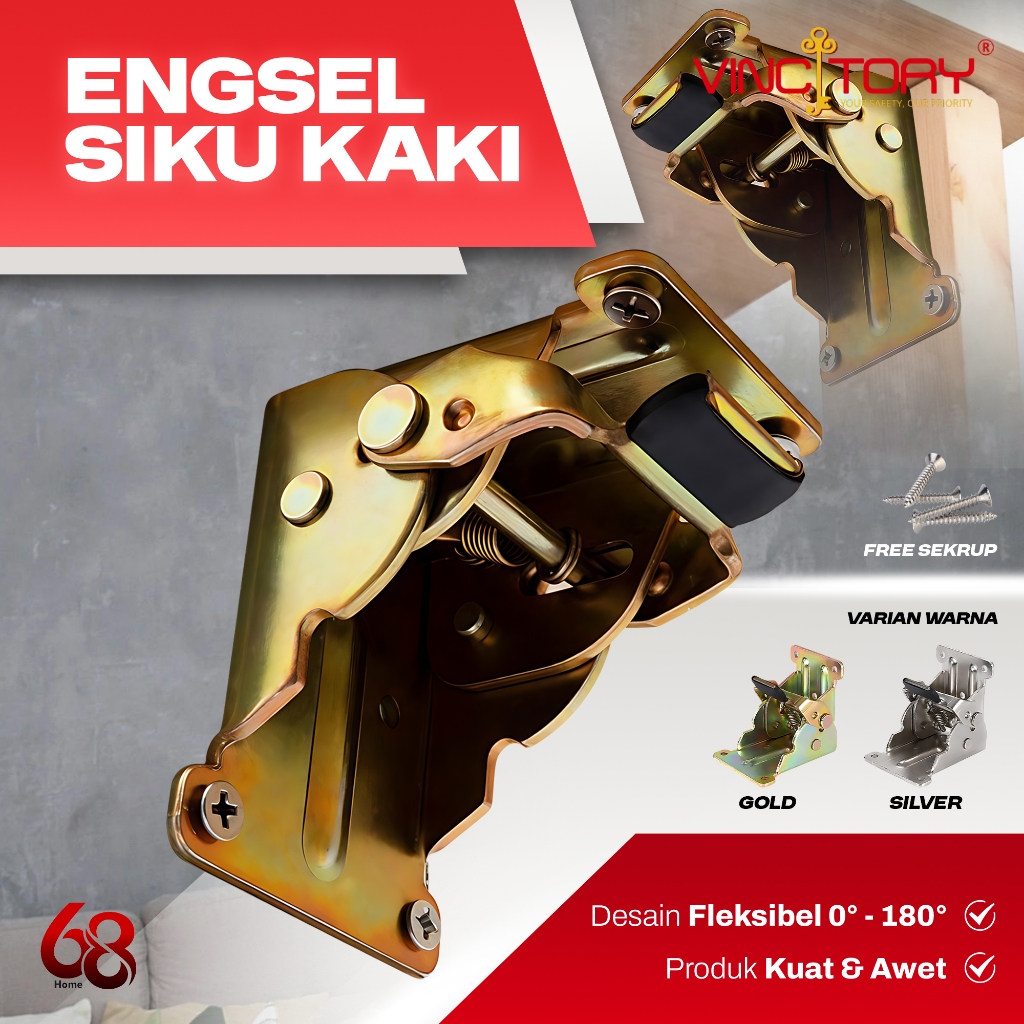 Jual VINCITORY Engsel Siku Kaki 90° Adjustable Sistem Lipat yang ...