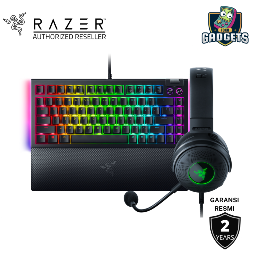 Jual Razer Blackwidow V4 75% Gaming Keyboard + Razer Kraken V3 Gaming ...