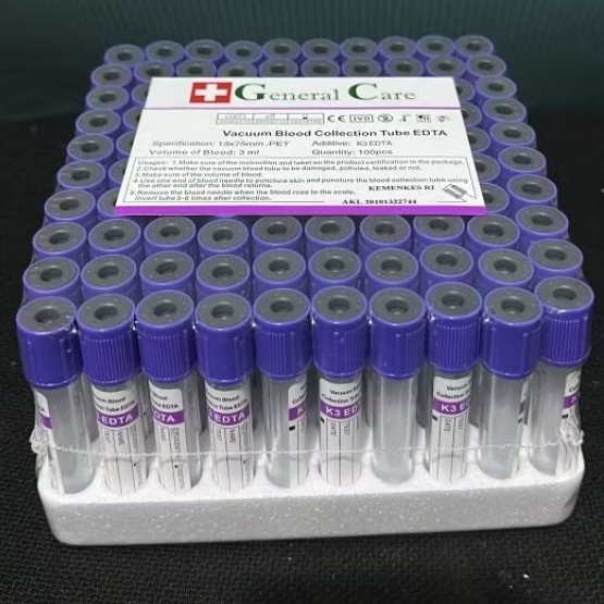 Jual General Care tabung vacuum blood edta ungu 3mL | Shopee Indonesia