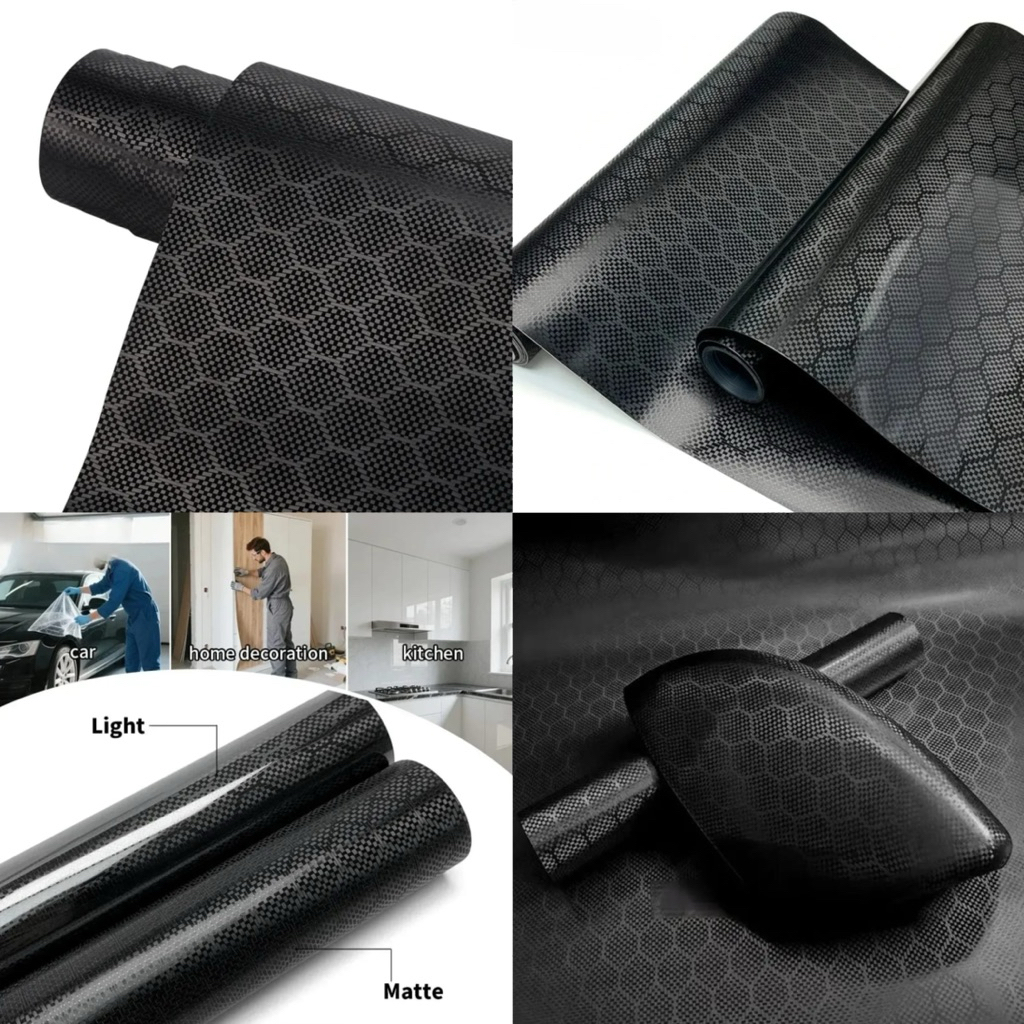 Jual sticker Carbon PET Hexagonal doff Merek WT premium Lebar50cm x ...