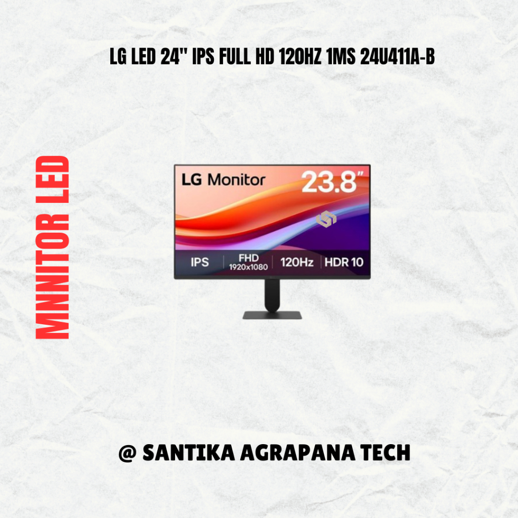 Jual Monitor 24Inch LG LED 24" IPS Full HD 120Hz 1ms - 24U411A-B ...