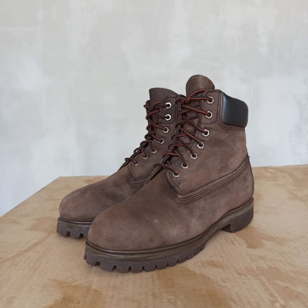 Jual TB 6 inci nubuck brown boot | Shopee Indonesia