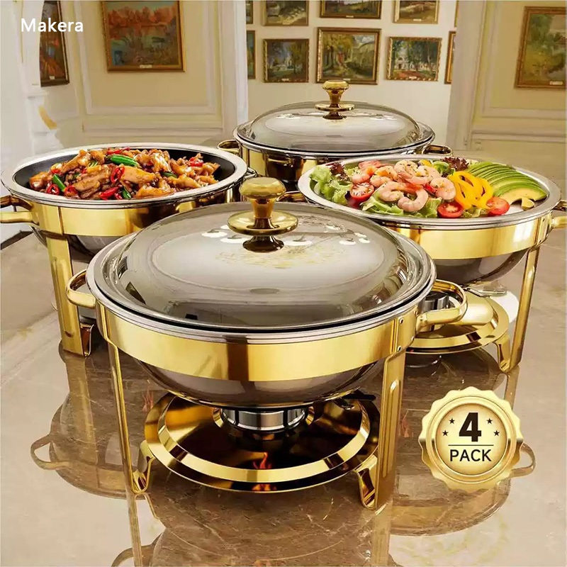 Jual Makera 4 Pcs Prasmanan Lauk Paket Chafing Dish Tempat Wadah Lauk ...