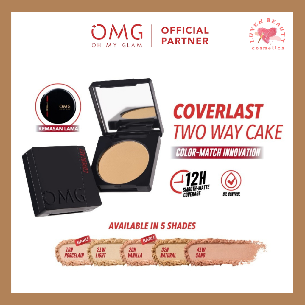 Jual OMG Oh My Glam Coverlast Two Way Cake 12 g - Bedak Padat Kontrol ...