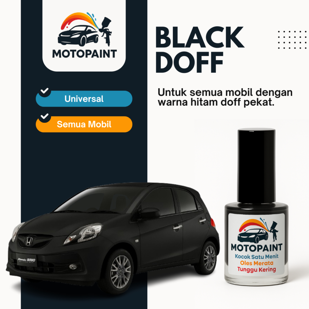 Jual Motopaint Black Doff – Cat Oles Hitam Doff Universal – Cocok untuk ...
