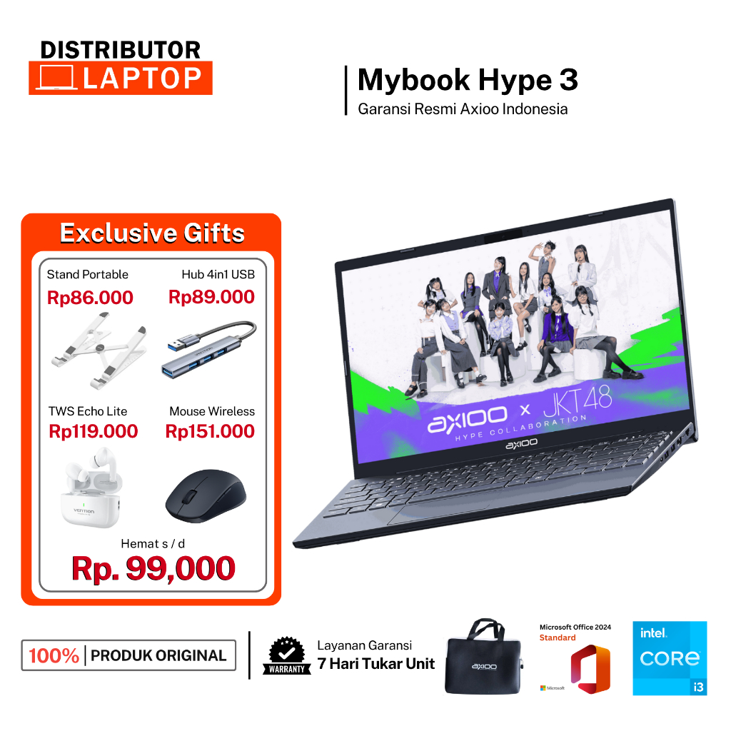 Jual Exlusive Gifts - Axioo MyBook Hype 3 G11 i3 1125G4 8GB/256GB 14 ...