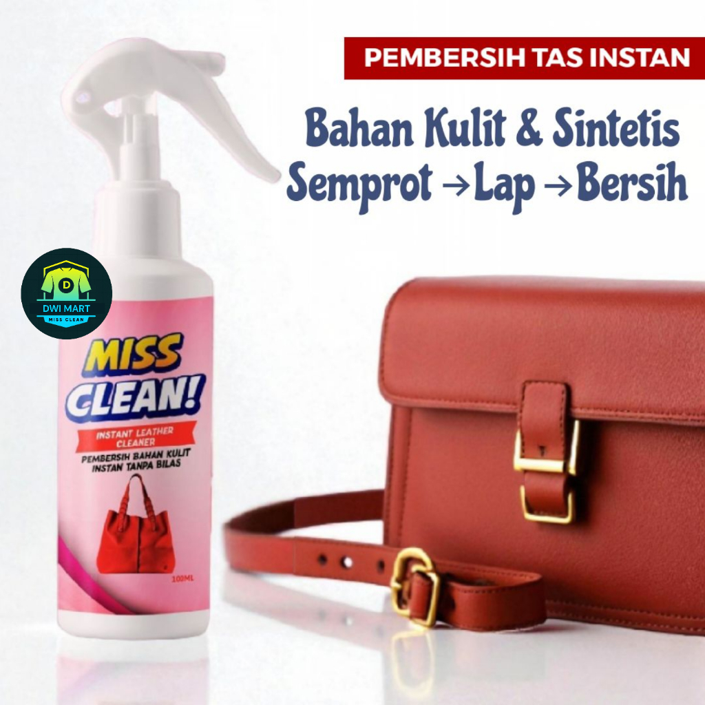 Jual Miss Clean Spray Pembersih Tas Instan Tanpa Bilas 100ml Premium ...