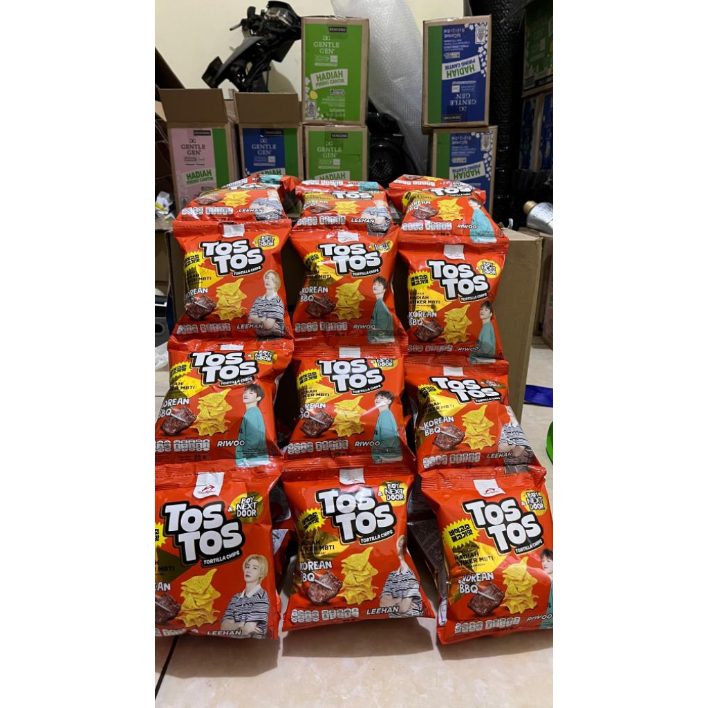 Jual TOS TOS Tortilla Chips Korean BBQ || 1 Rcg 10 Pcs | Shopee Indonesia