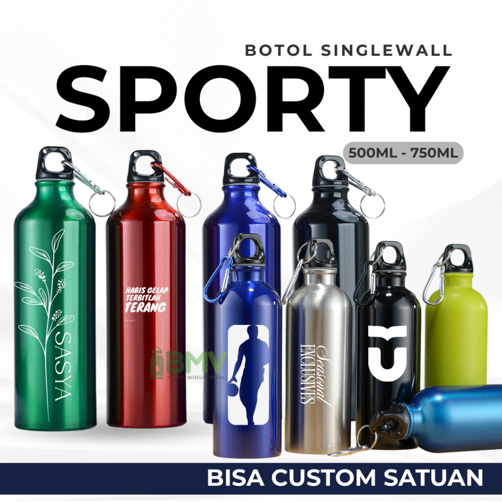 Jual Tumbler Botol Carabiner Sport Hiking Singlewall Custom Grafir Nama ...