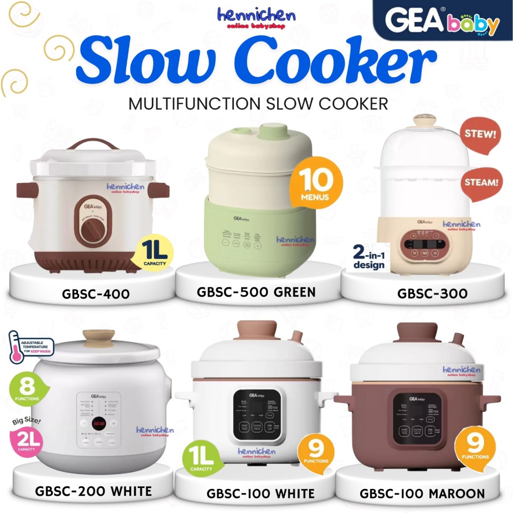Jual GEA Baby Slow Cooker GBSC-100 Smart Digital Slow Cooker / GBSC-200 ...