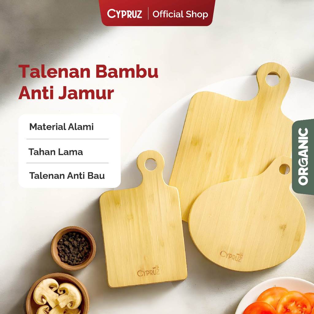 Jual Cypruz Bamboo Cutting Board Talenan Bambu | Shopee Indonesia