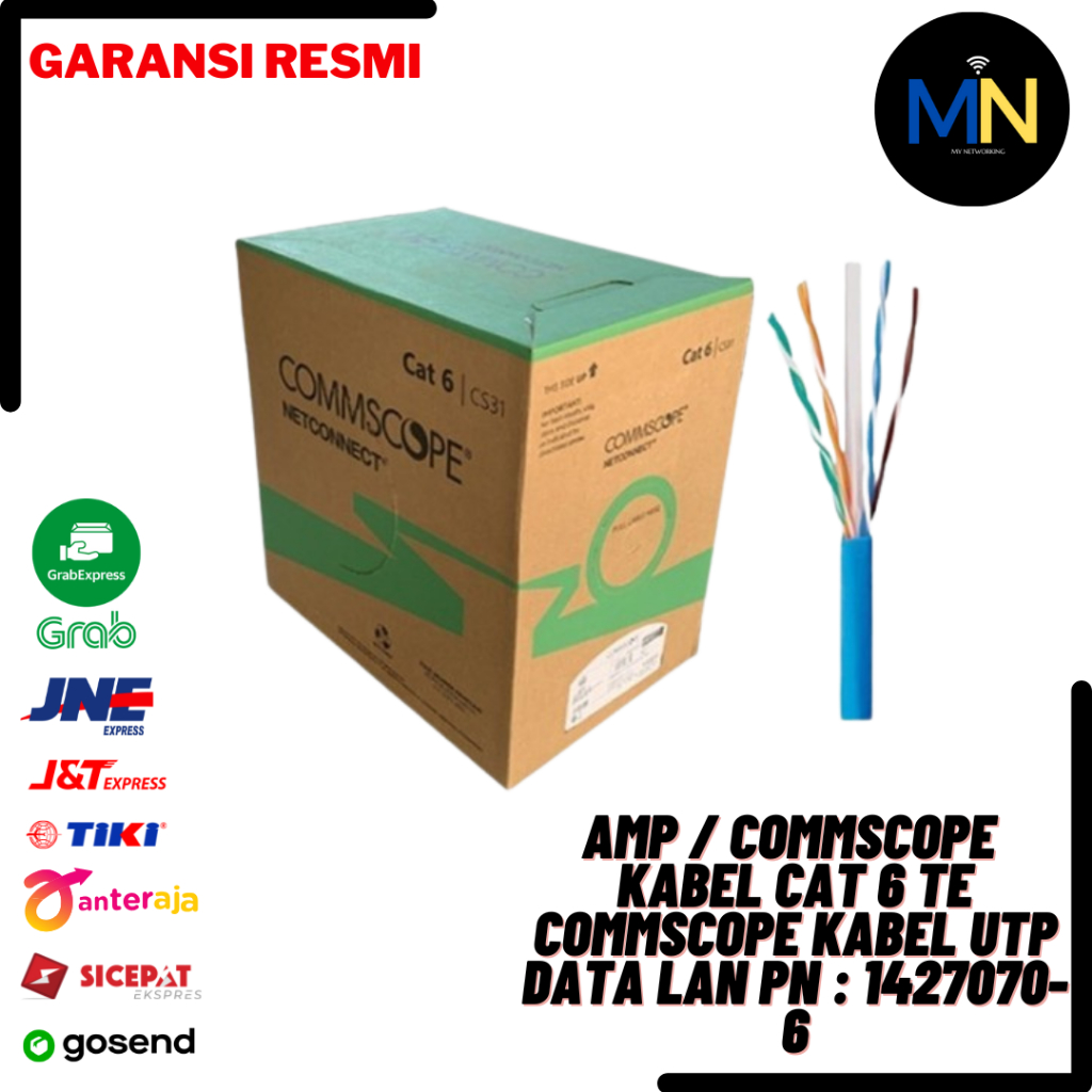 Jual Amp kabel cat6 / cat 6 TE Commscope kabel utp data lan PN ...