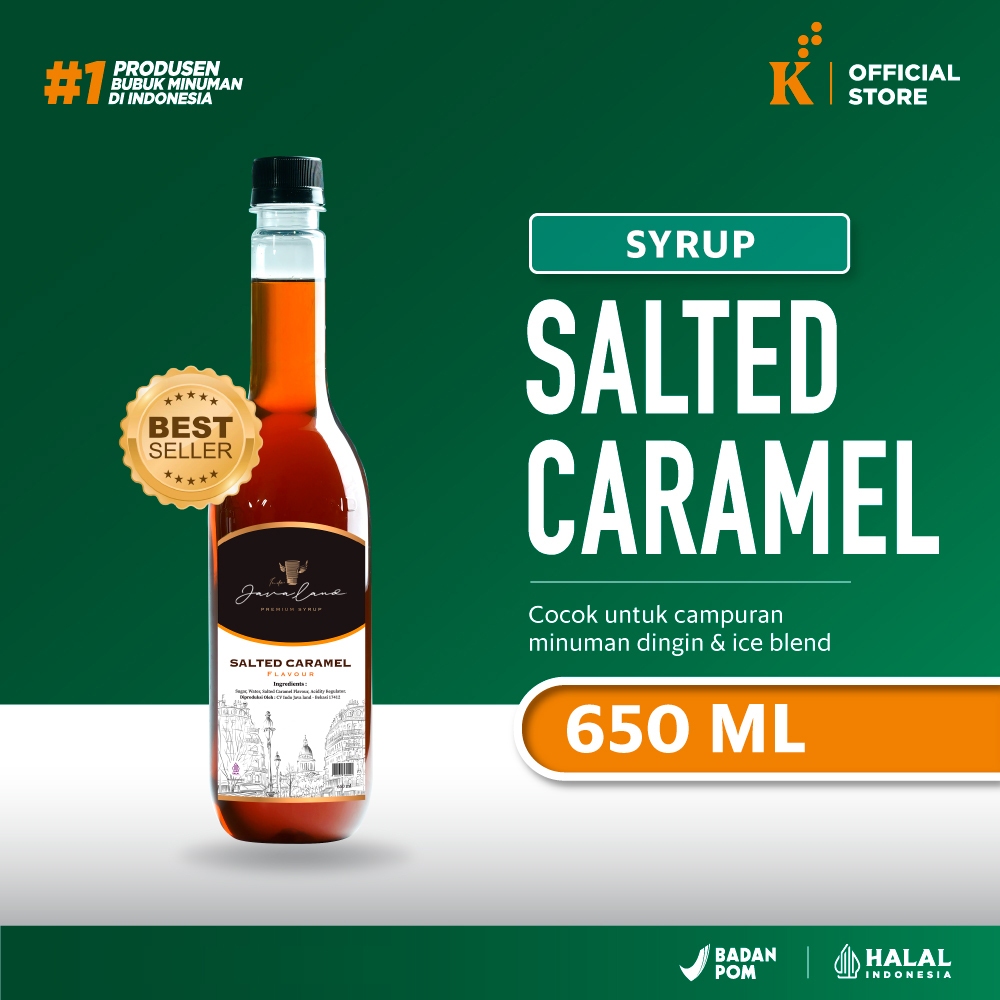 Jual Syrup Premium Javaland Sirup Aneka rasa Salted Caramel 650 ml ...