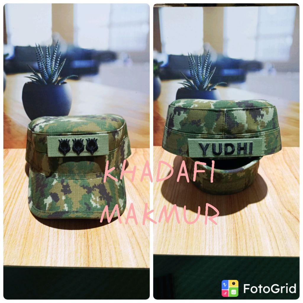 Jual Topi pet PDL tni ad loreng NKRI / Topi komando PDL tni ( baru Sage ...