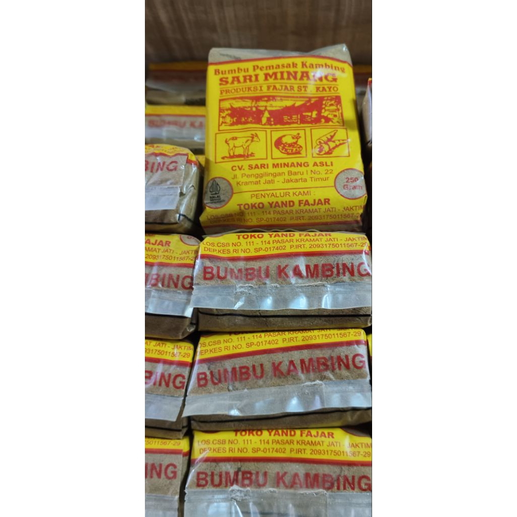 Jual Bumbu kambing sari minang berat 250gram/ bumbu bubuk | Shopee ...
