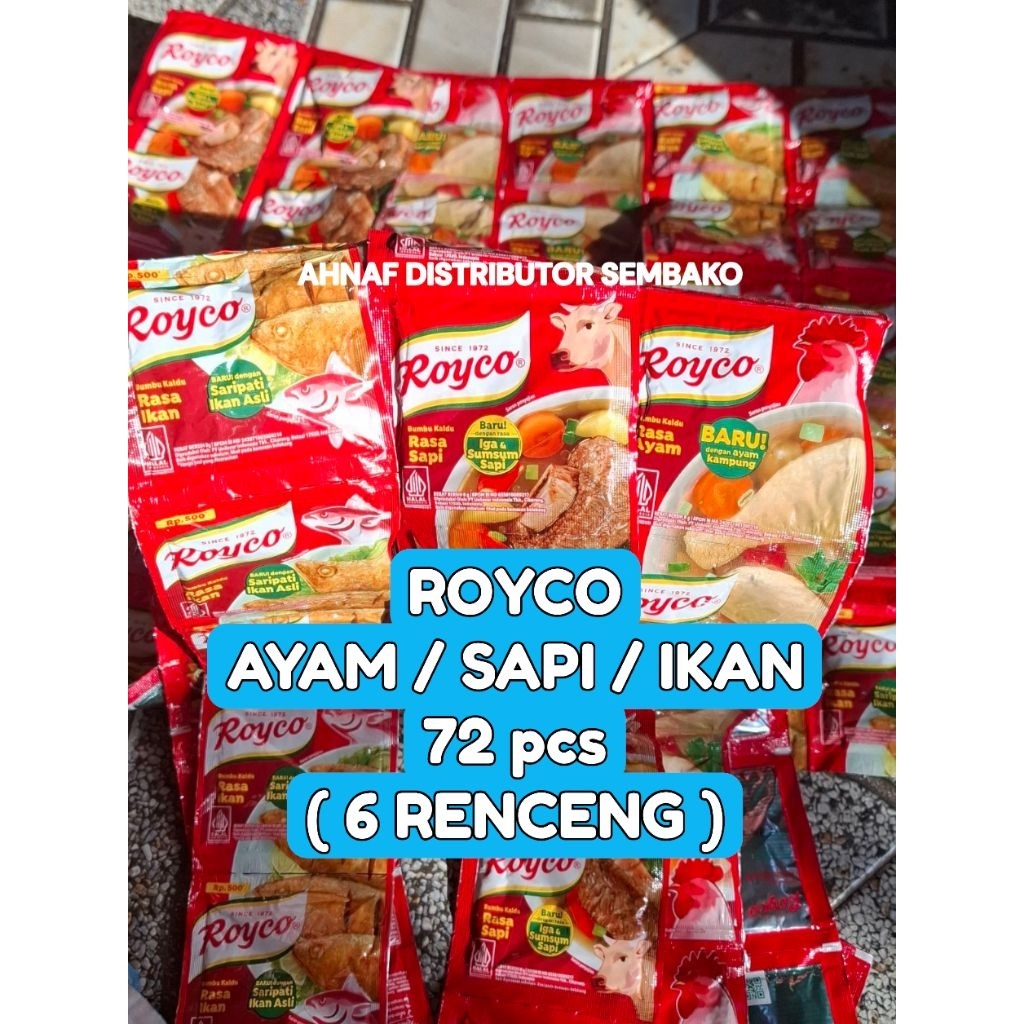 Jual (72 pcs) ROYCO AYAM SAPI IKAN / 6 RENCENG | Shopee Indonesia