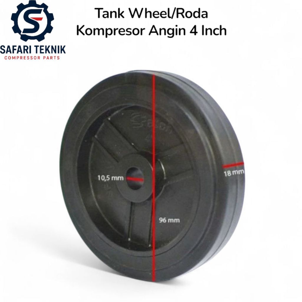 Jual Roda Kompresor ukuran 4", Tank Wheel Type 1/4 Hp | Shopee Indonesia