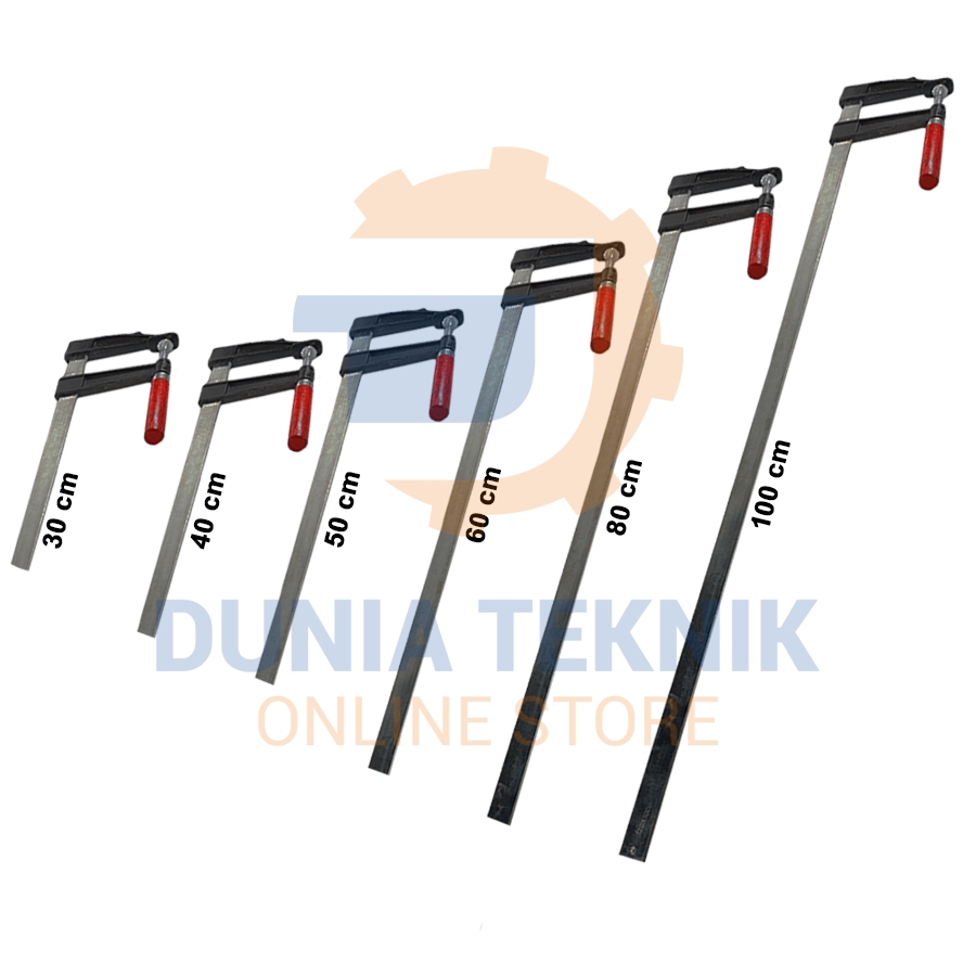 Jual Klem F 30 - 40 - 50 - 60 - 80 - 100 cm 1m 1 meter Jepit Papan ...