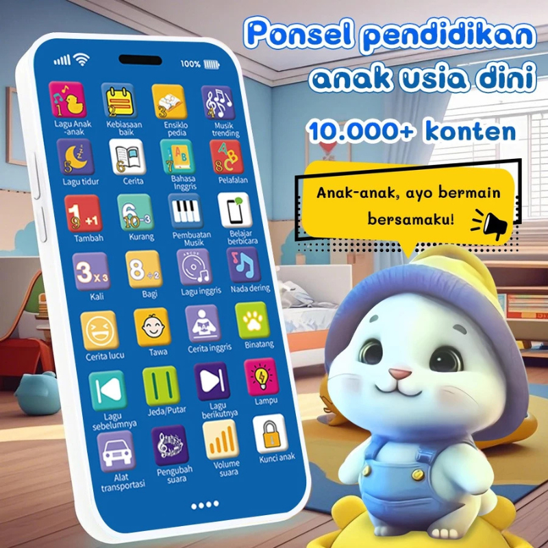 Jual MAINAN EDUKASI HP MOBILE PHONE PINTAR ANAK DENGAN BANYAK FITUR ...