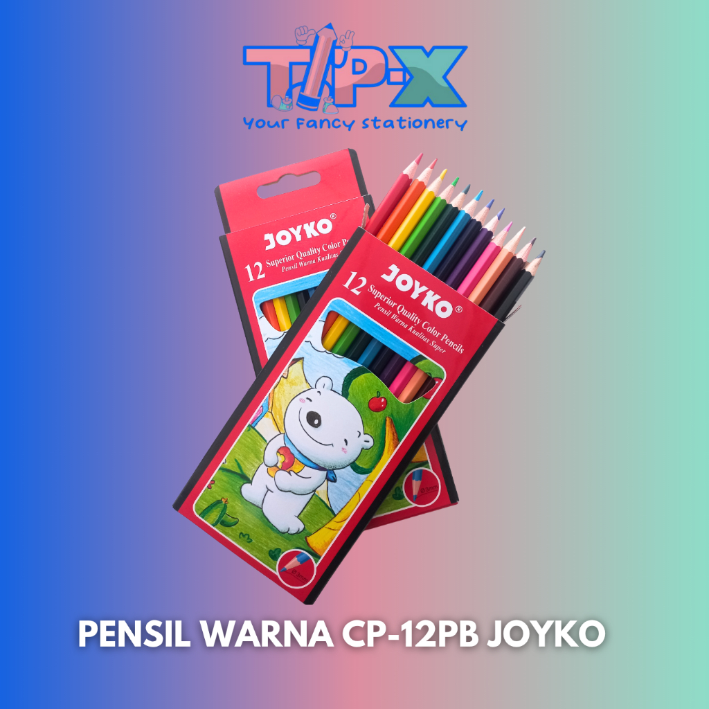Jual PENSIL WARNA CP-12PB JOYKO/PENSIL GAMBAR/COLOR PENCIL 12 WARNA ...