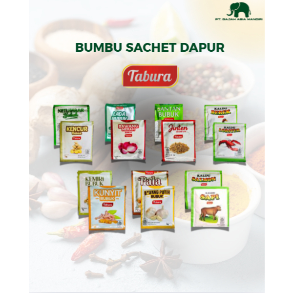 Jual PT. GAJAH ASIA MANDIRI Tabura Bumbu Dapur Sachet 1 Renceng 12 pcs ...