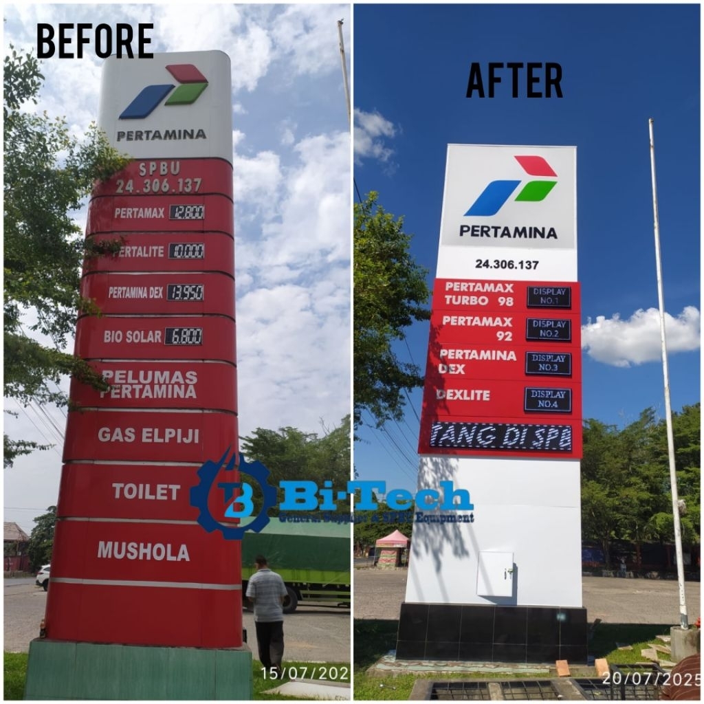 Jual Totem SPBU Pertamina Renovasi Totem SPBU Pertamina Terbaru 2025 ...