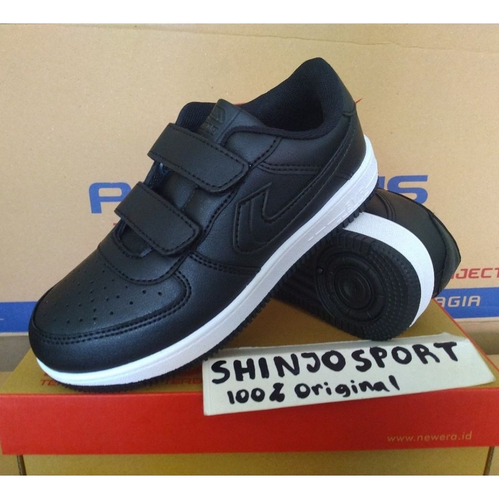 Jual SCHOOL SEPATU SEKOLAH KULIT VELKRO ANAK SD SMP TK MI NEW ERA ...
