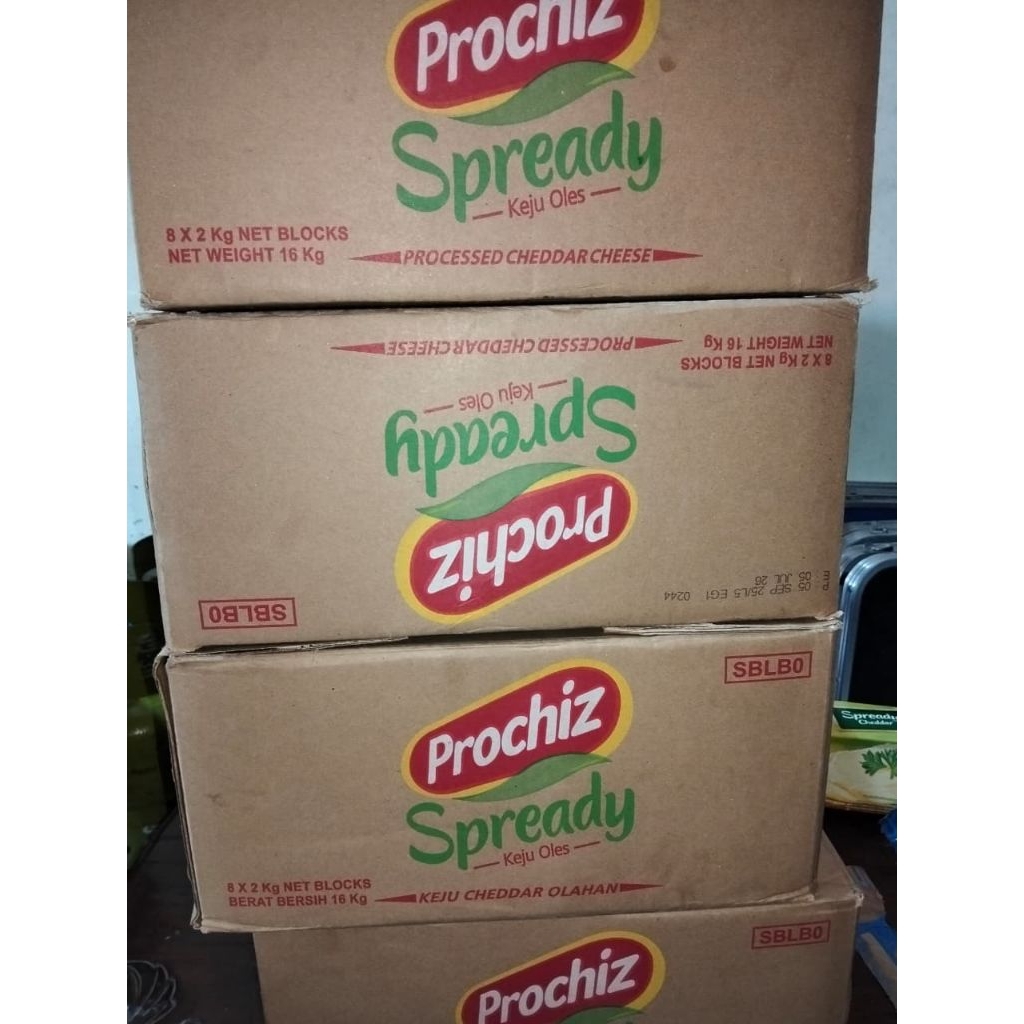 Jual keju PROCHIZ Spready 2kg 1 Dus isi 8 / keju oles prochiz spready 1 ...