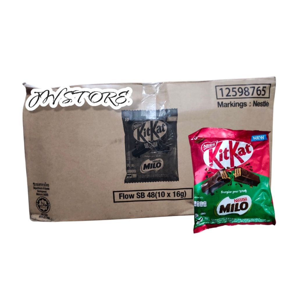 Jual Wafer Milo Kitkat Nestle 1Dus (48Bags x 10s x 16G) | Shopee Indonesia