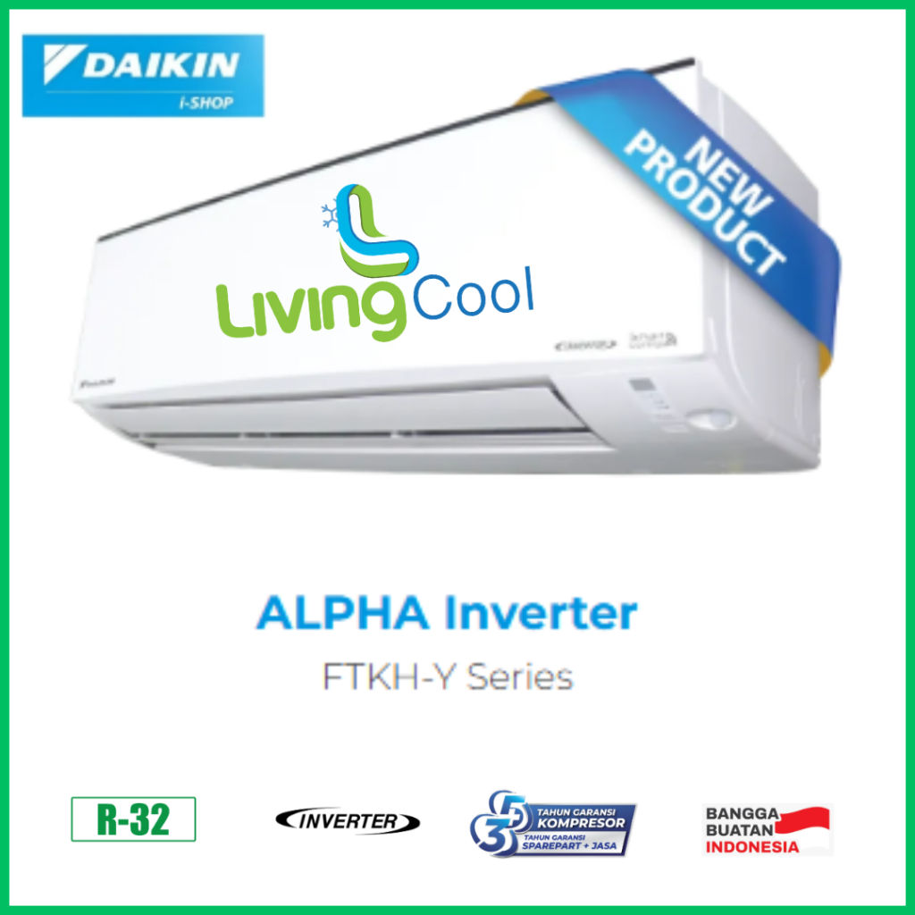 Jual Daikin Alpha Inverter 2,5Pk FTKH60YV Wi-Fi Streamer free kirim ...