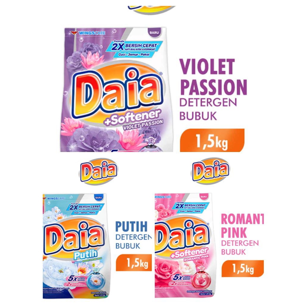 Jual Daia Detergent Bubuk 1.5kg | Shopee Indonesia