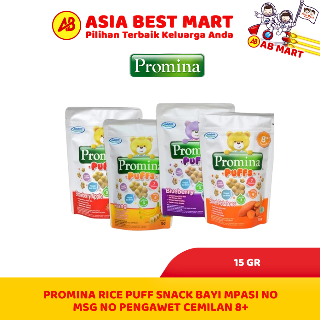 Jual PROMINA RICE PUFF SNACK BAYI MPASI NO MSG NO PENGAWET CEMILAN 8 ...